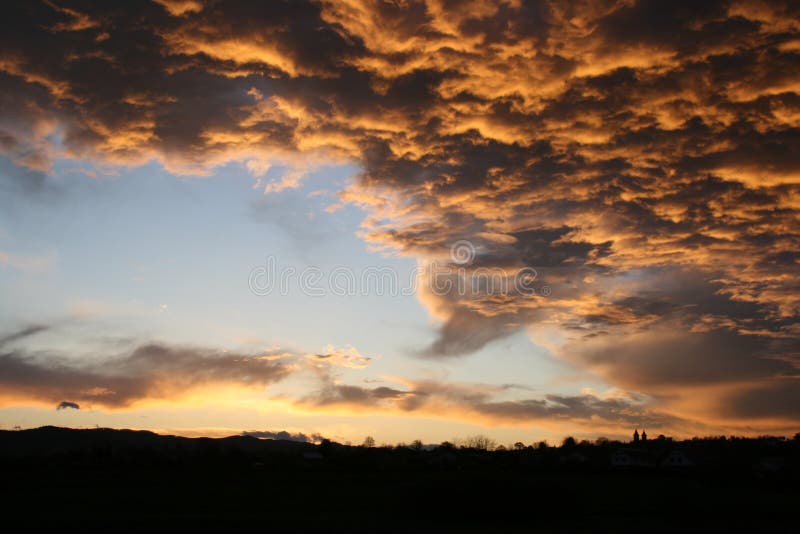 Sunset Storm stock image. Image of brown, glow, calm - 10895469