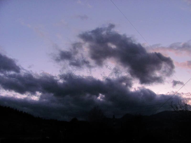 Storm Clouds during a Beautiful Sunset Stock Photo - Image of blue ...