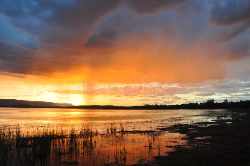 Sunset Storm stock photo. Image of miracle, contrast - 49972636