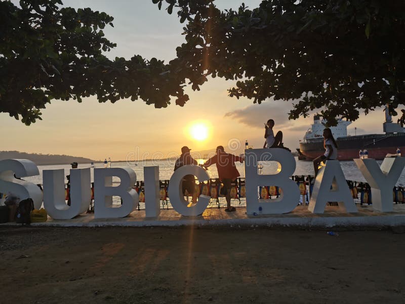 Sunset at Subic Bay editorial photography. Image of port - 174395617