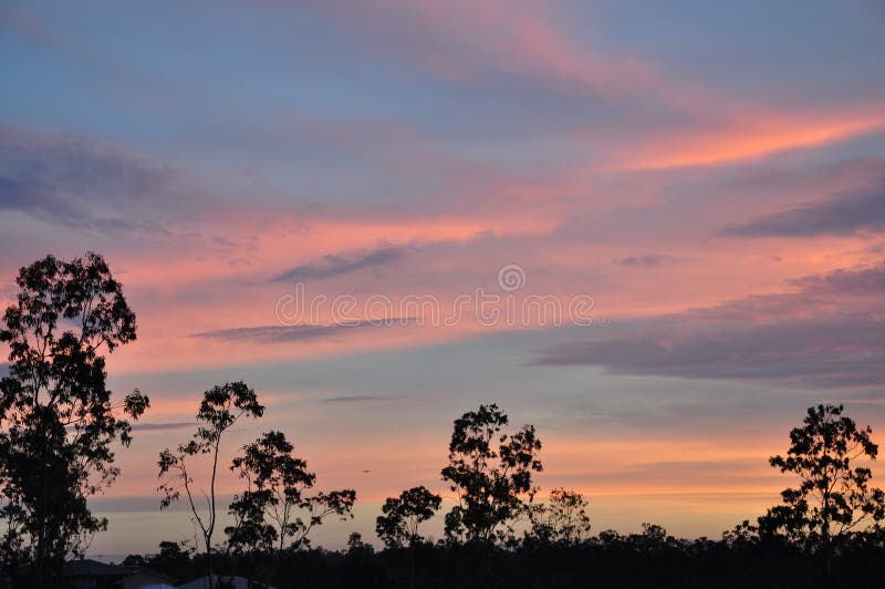 Sunset in the suburbs stock image. Image of sydney, suburbs - 213209285