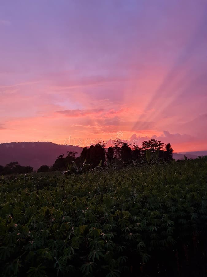 Sunset from Sukabumi West Java Stock Image - Image of sunset, painting ...