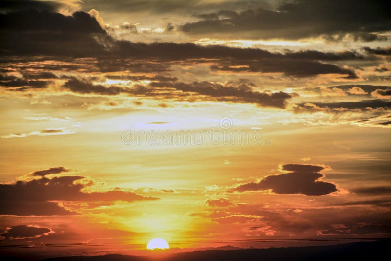 Sunset Summer Sky in Greece Stock Photo - Image of magenta, greek ...