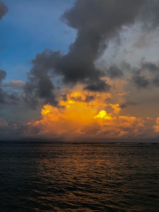 Sunset without sun stock photo. Image of sunset, beach - 268688646