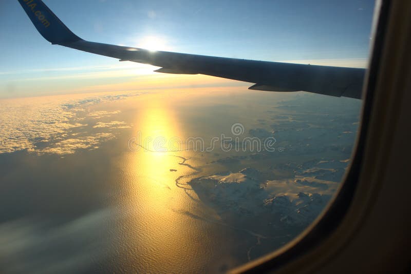 Aeroplane view stock photo. Image of sunset, aeroplane - 158022134