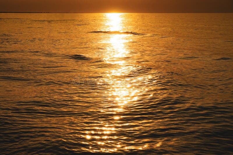 Sunset - Sun Reflecting in Sea/ Ocean Stock Image - Image of dawn ...