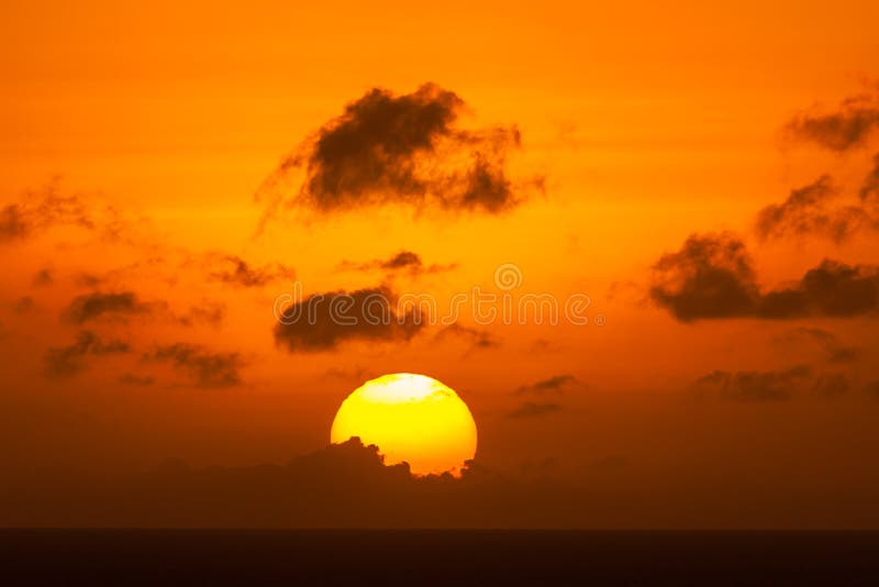 Sunset stock photo. Image of setting, sunset, cloud, caribbean - 36436408