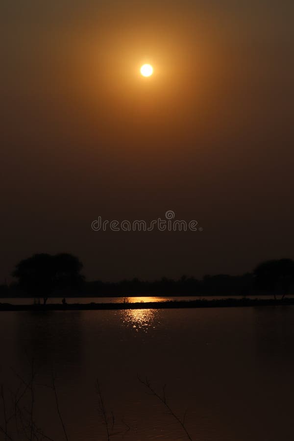 Sunset Sun Water Evening Nature Stock Image - Image of water, evening ...