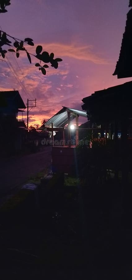 The Sunset, Sune, Village Nature Stock Photo - Image of vilage, village ...