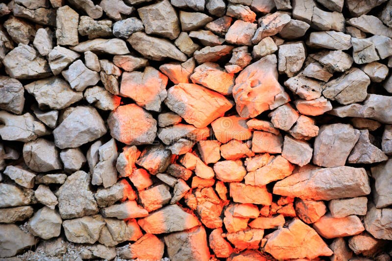 Sunset Sunlight Shining on the Rocks Stock Image - Image of black ...