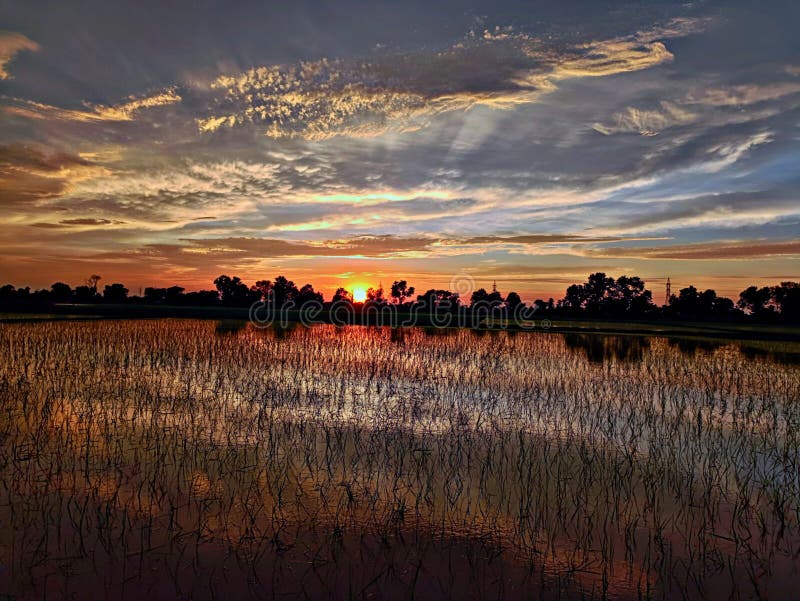 Sunset stock photo. Image of sunset, landscape, beautiful - 253122834