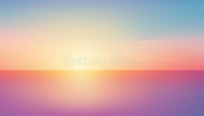 Sunset or Sunrise Abstract Background with Pastel Gradient Colors Stock ...
