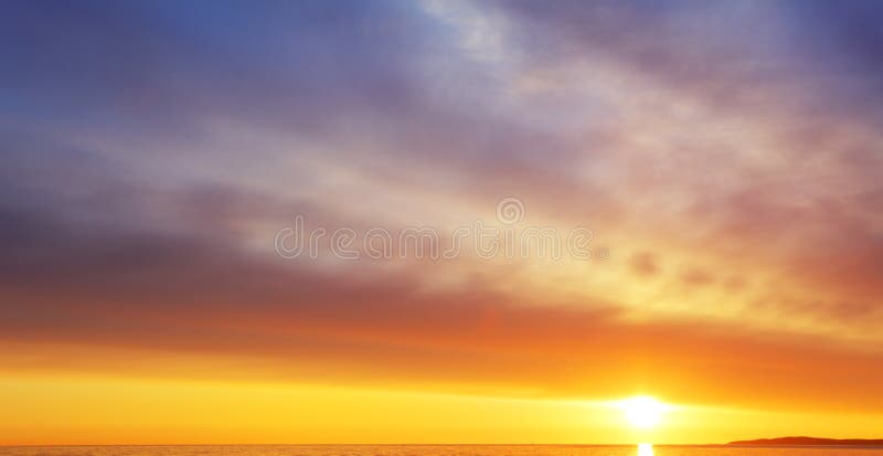 Sunset / Sunrise with Clouds, Light Rays and Other Atmospheric E Stock ...