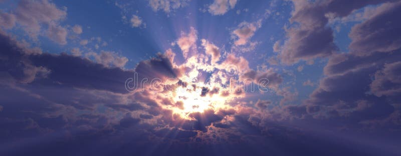 Sunset / Sunrise with Clouds, Light Rays and Other Atmospheric Effect ...