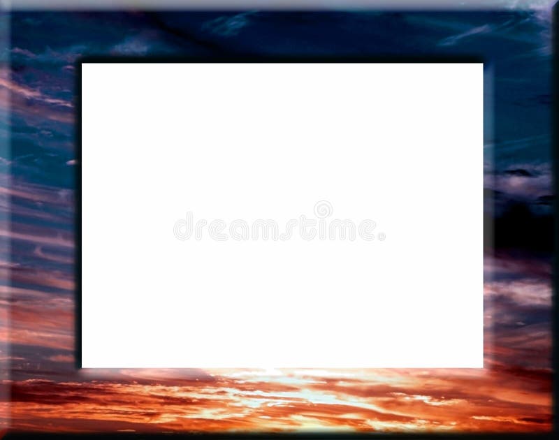 Sunset or Sunrise frame stock illustration. Illustration of isolated ...