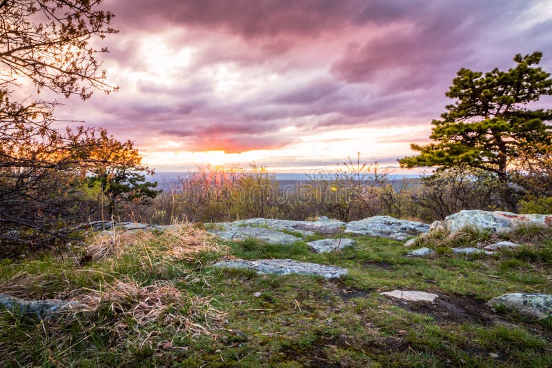 Sunset at Sunrise Mountain Overlook Stock Photo - Image of scenic ...