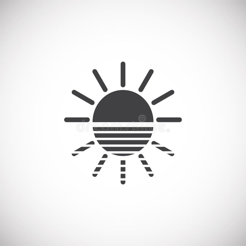 Sunset Sunrise Related Icon on Background for Graphic and Web Design ...