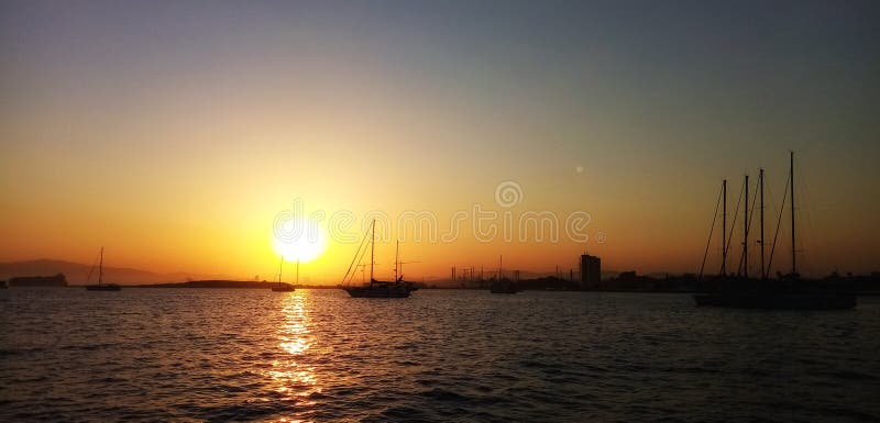 Sunset and sunrise stock photo. Image of coast, morning - 208935152