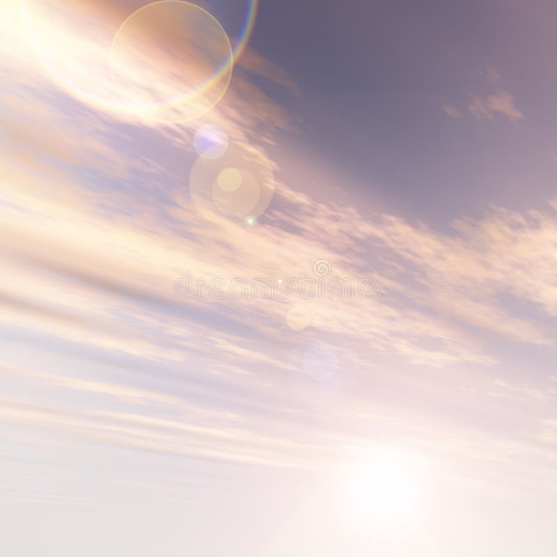 Sunset or Sunrise Square Background with Clouds and the Sun Close To ...