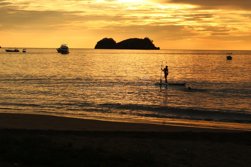 Guanacaste Golden Sunset stock photo. Image of golden - 102699224