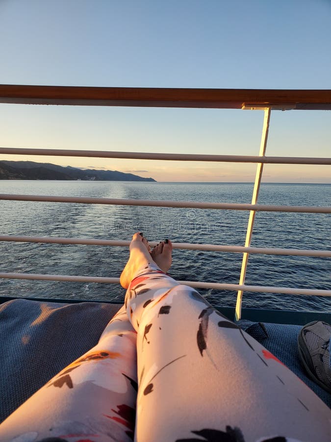 Feet on boat stock image. Image of holiday, mature, female - 125246209