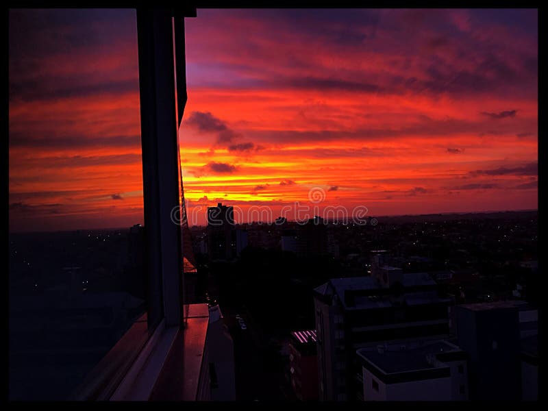 Sunset stock image. Image of sunset, view, point, glass - 183533201