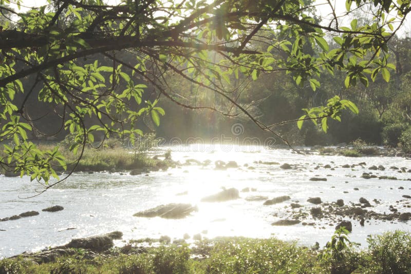Sunset by a Stream in the Ozarks Mountains of Missouri Stock Photo ...