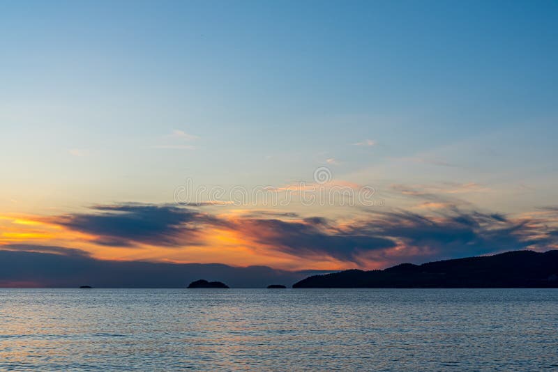 Sunset on Superior Lake stock image. Image of canada - 212692417