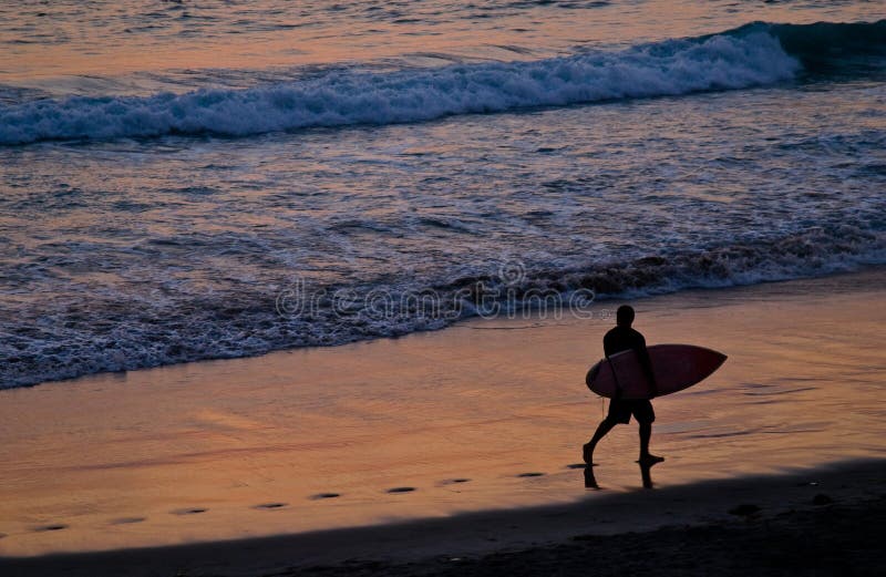 Sunset Surfing stock photo. Image of pacific, exhausted - 3252482