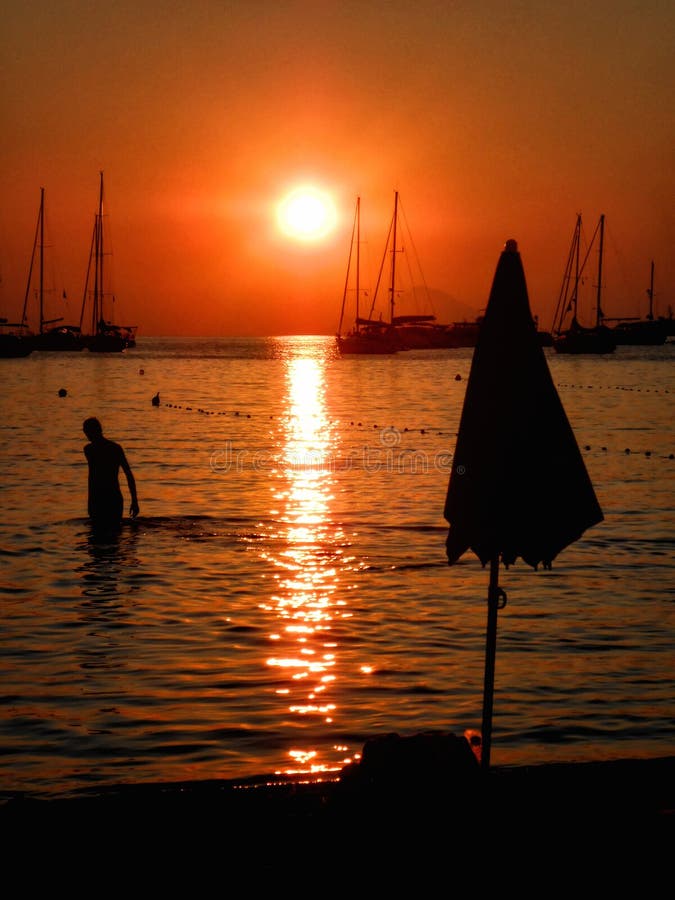 Sunset stock photo. Image of seascape, landscape, ocean - 48927514