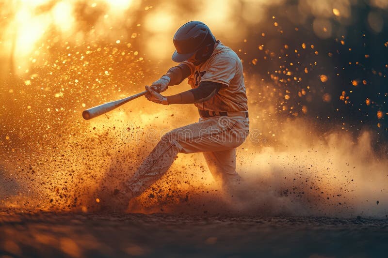 Sunset Swing: a Baseball Player Captures the Magic of Evening Ligh ...