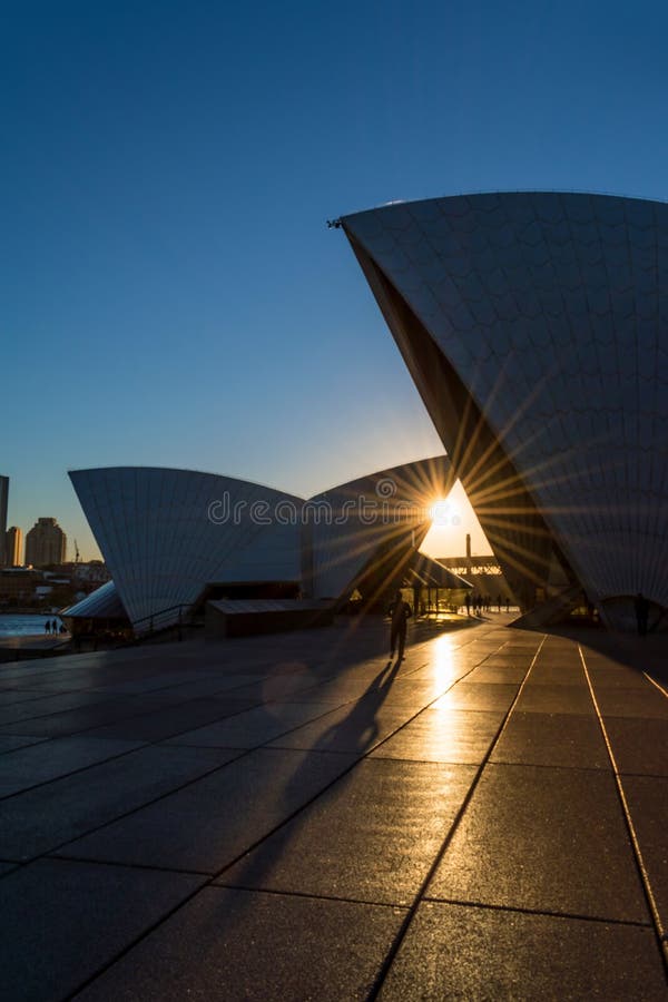 Sunset, Shadows and Sydney Opera House Editorial Photo - Image of ...
