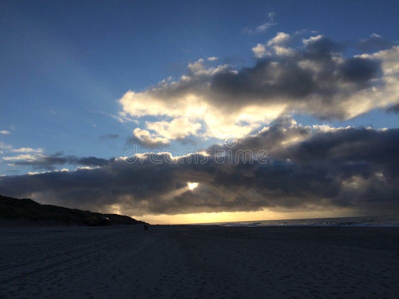 Sunset on Sylt stock image. Image of sylt, beach, sunset - 94447715