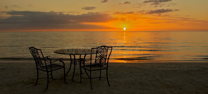 Sunset Table For Two Picture. Image: 8642559