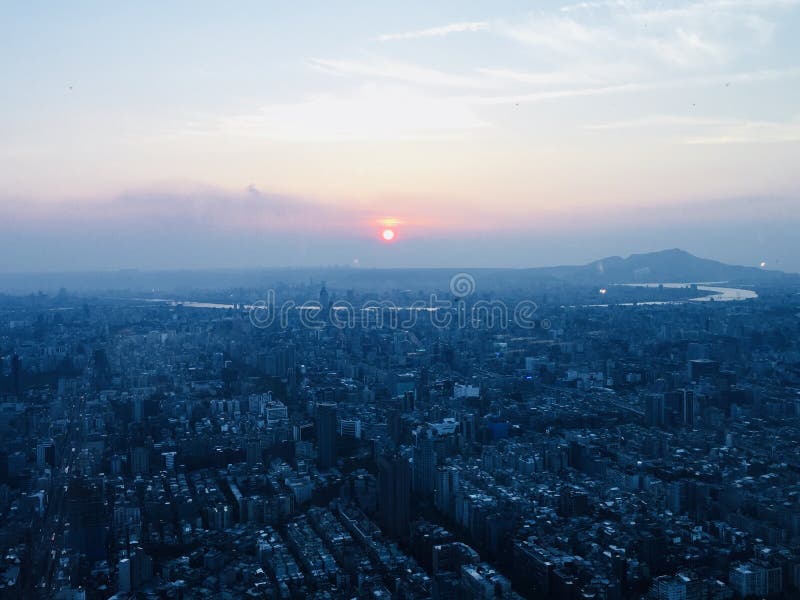 Sunset in taiwan stock photo. Image of nature, skyline - 104487996