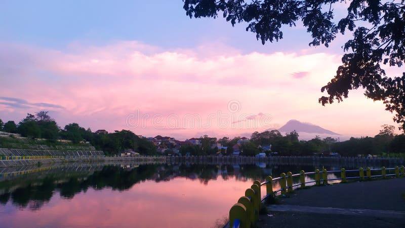 Sunset in Tambak Boyo from Yogyakarta Editorial Photo - Image of ...