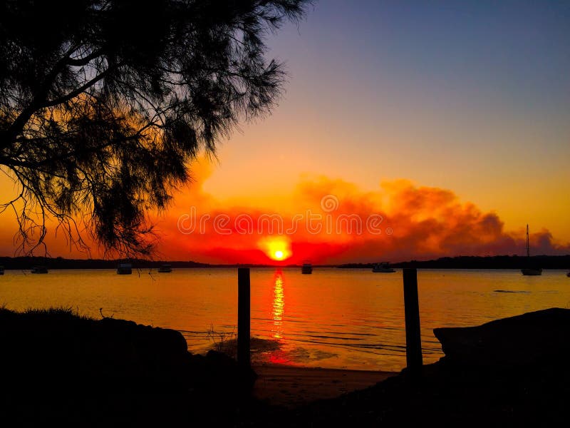 Sunset Taylors stock photo. Image of reflection, dawn - 94492814