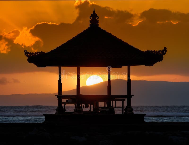 Sunset in bali stock image. Image of vacation, romantic - 47117041