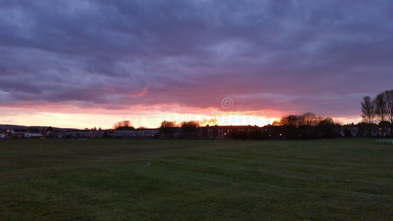 Sunset stock photo. Image of sunset, note, camera, field - 71212994