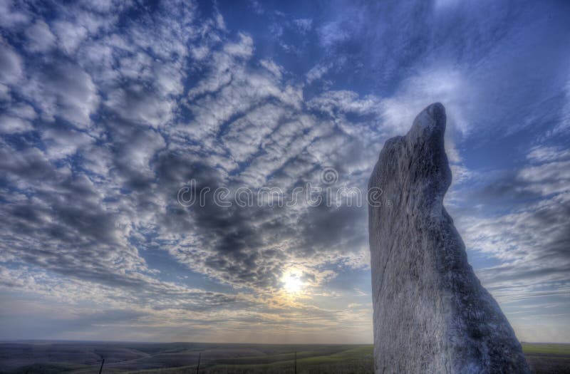 Sunset at Teter Rock, Flint Hills, Kansas Stock Photo - Image of ...