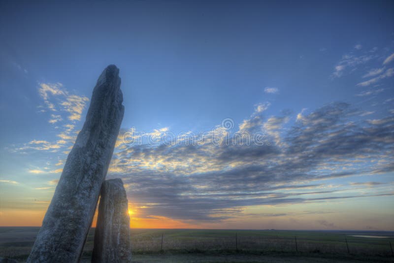 Sunset at Teter Rock, Flint Hills, Kansas Stock Photo - Image of ...