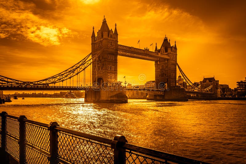 Sunset on the Thames stock image. Image of outdoor, outside - 78832741
