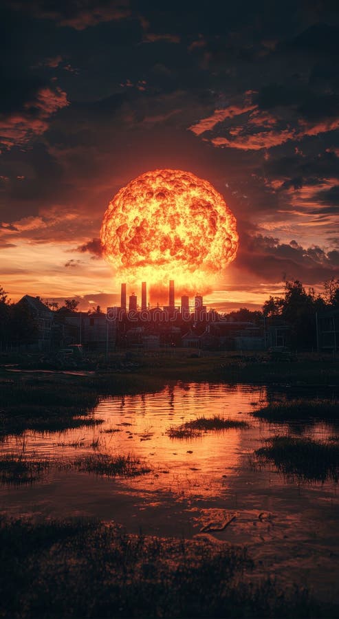 At Sunset, There Was a Dramatic Explosion at the Industrial Plant ...