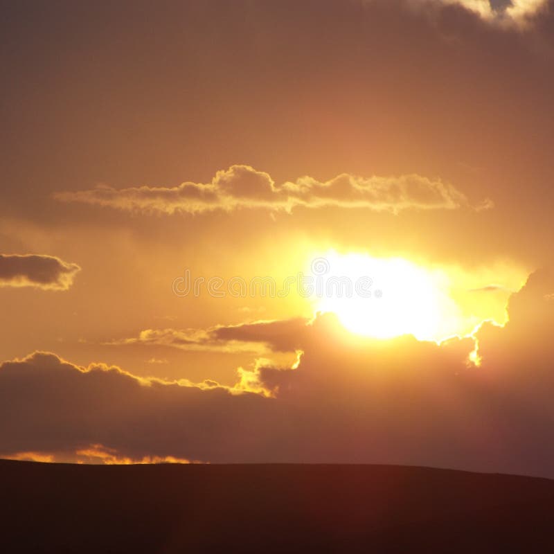 Sunset after the Thunder Storm Stock Photo - Image of clouds, sunset ...