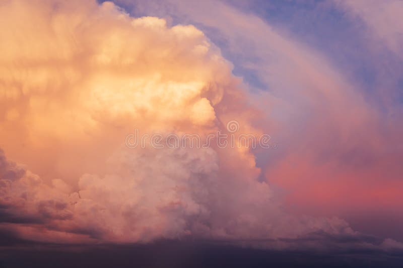 Sunset thundercloud stock photo. Image of shadow, nature - 37496306