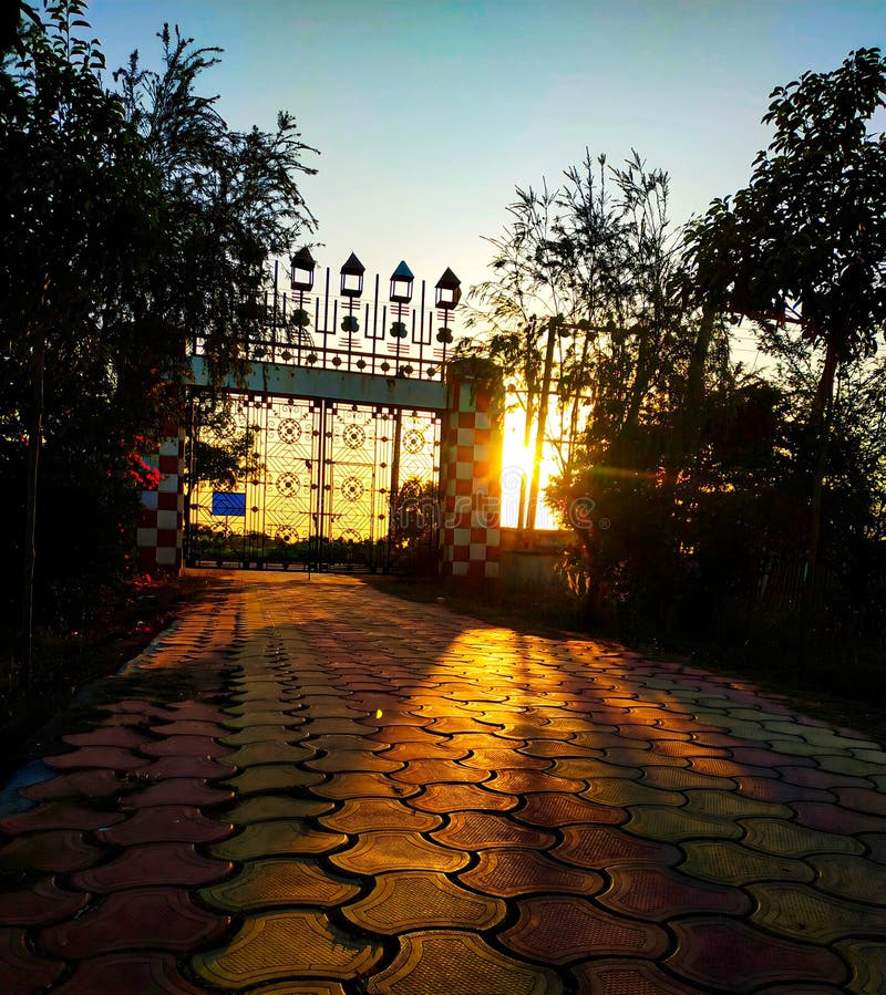 Sunset Time in Garden Gate. BeautifulðŸ˜ âœ¨ Image Stock Photo - Image ...