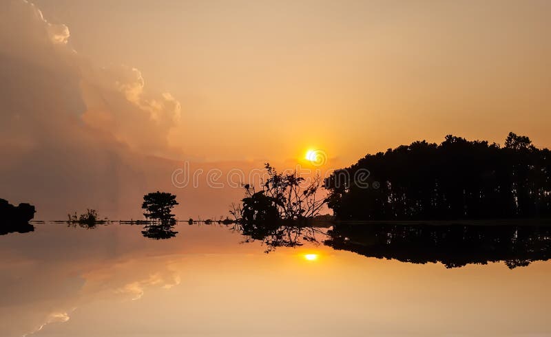 Sunset Time Indian Village Environment, Sun Light and Clouds Sky ...