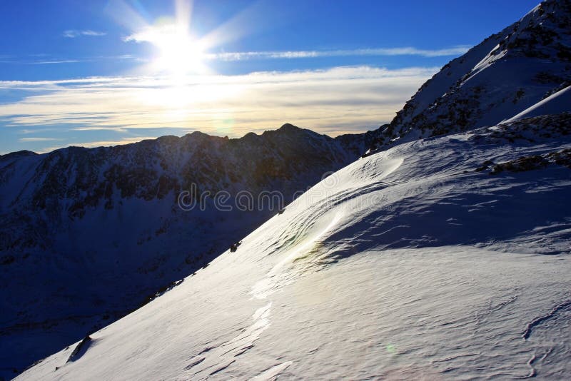 Almost Sunset Time on the Mountain Stock Image - Image of trek, retezat ...