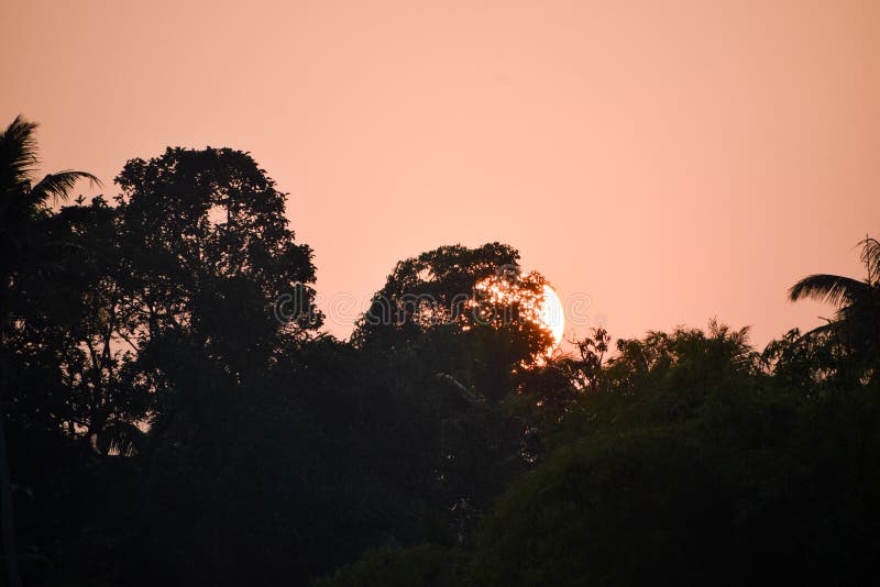 Sunset Time . Sun is Going Down Stock Image - Image of sightseeing ...