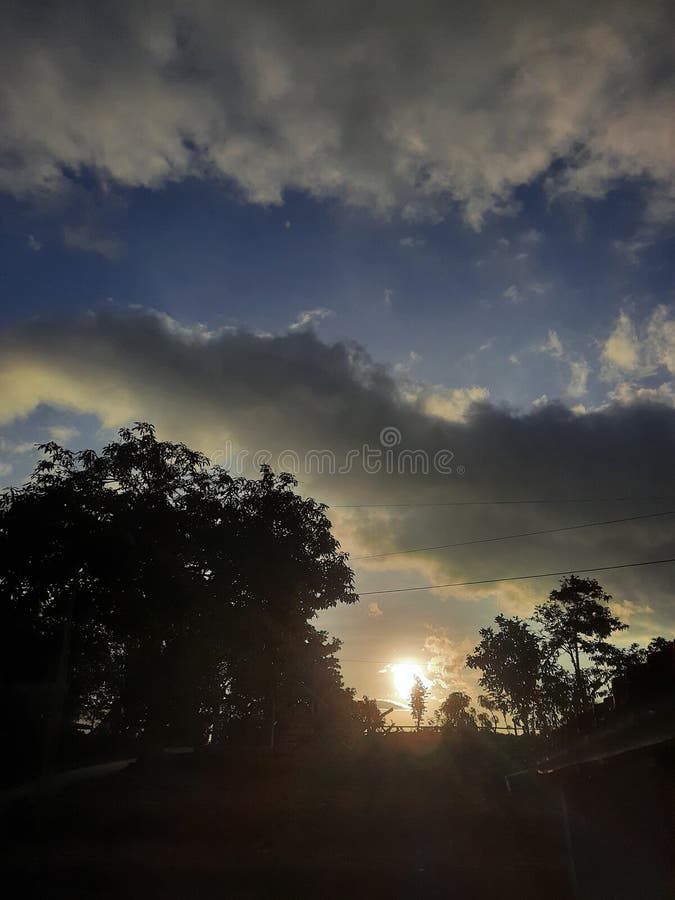 Sunset to night. Sunrice stock photo. Image of sunrice - 262852788